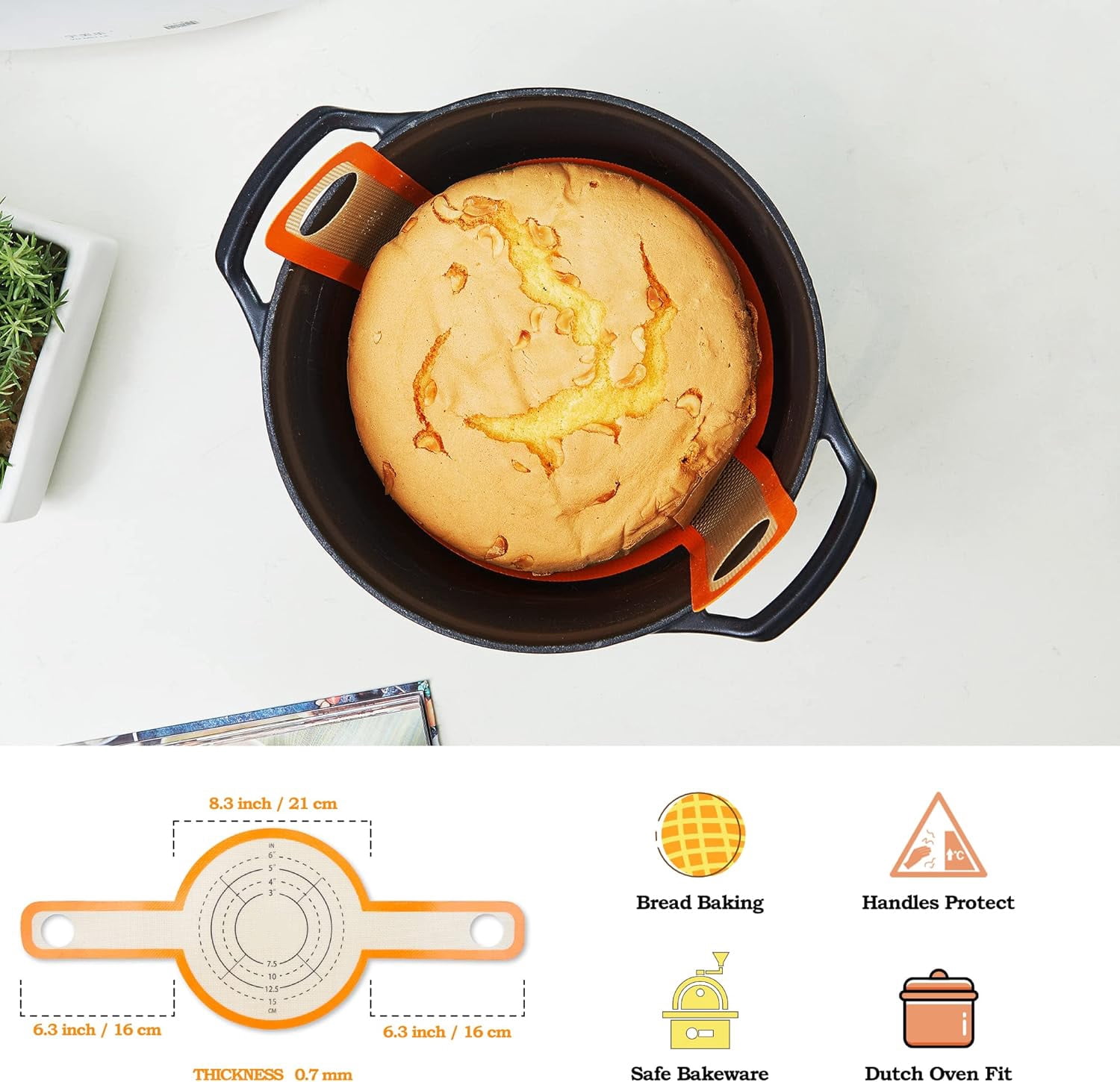 Silicone Baking Mat Set - Kneading Mat, Cookie & Macaron Half Sheet ...