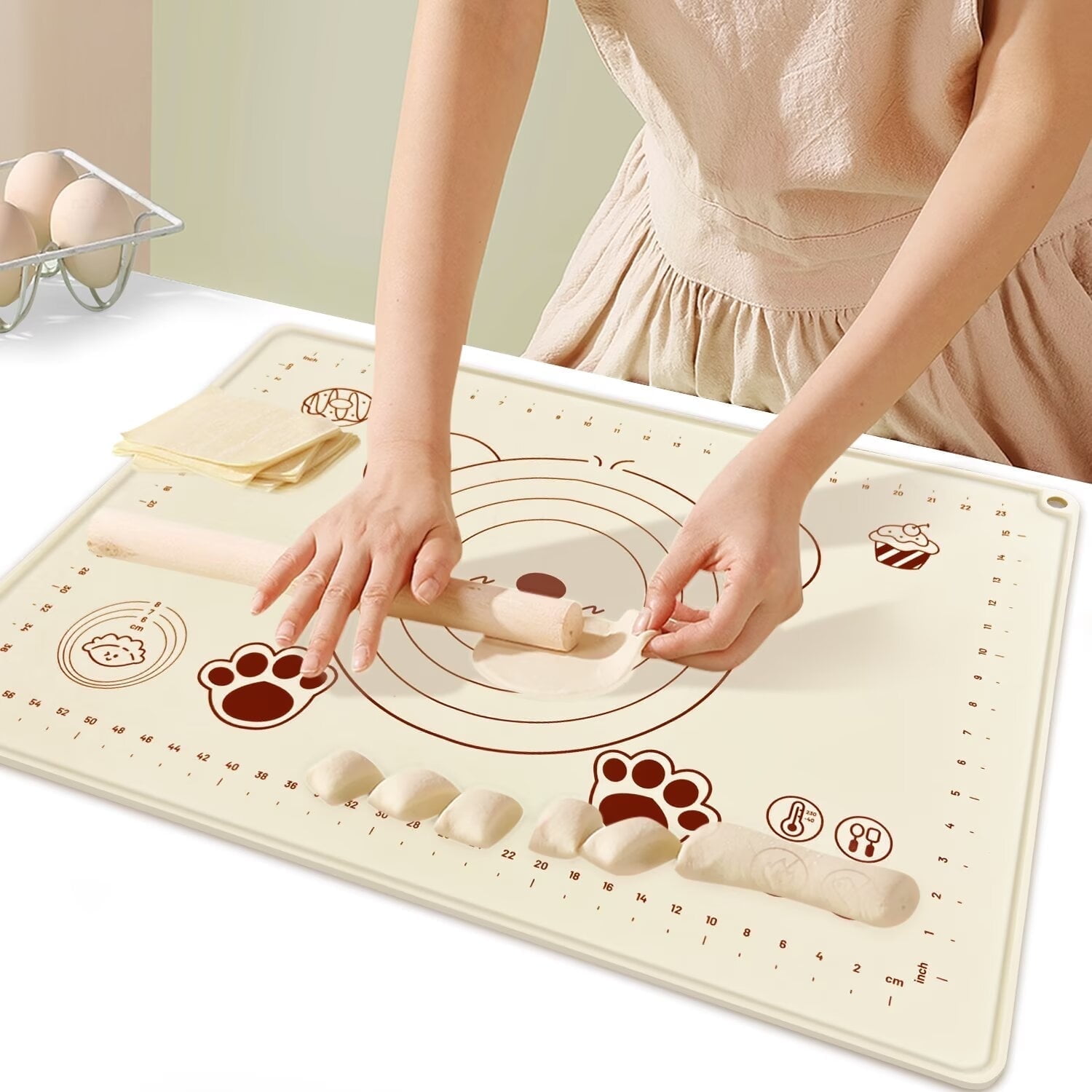 KISS KING Silicone Baking Mat 28" x 20", Extra Thick Food Grade Dough ...