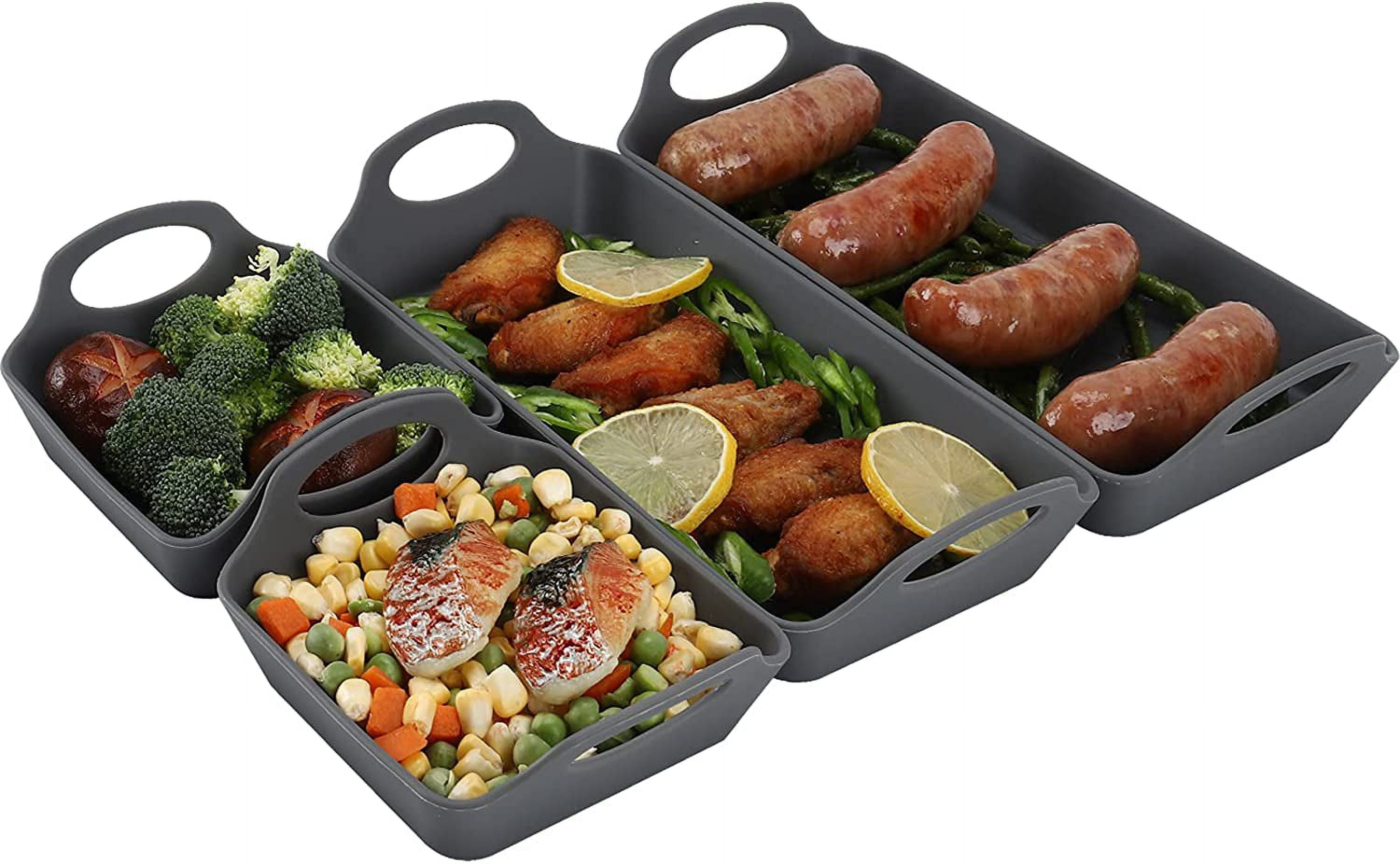 Silicone Baking Sheet Pan Dividers,Sturdy Heatproof Handles Nonstick ...
