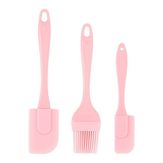 Silicone Baking Utensil Set, 3-Piece Kitchen Set with Silicone Spatula ...