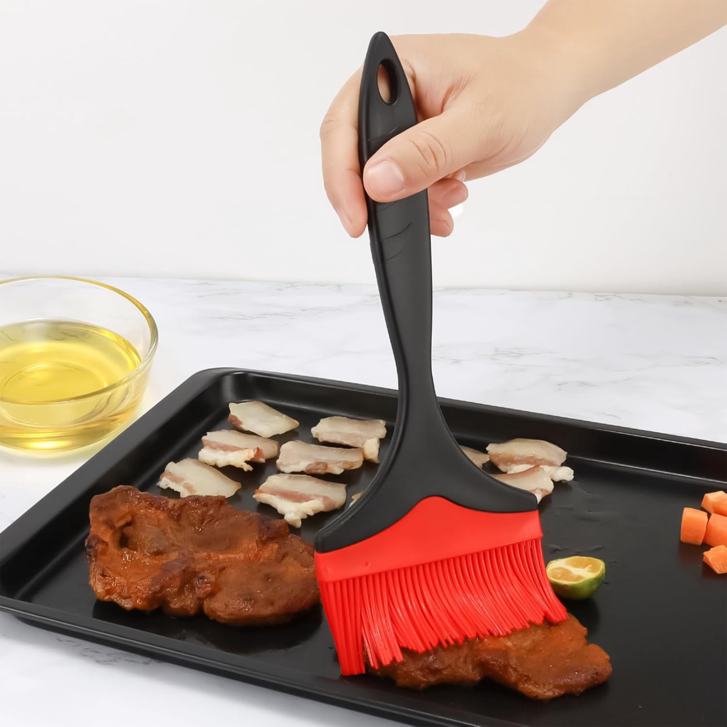 Silicone Basting Pastry Brush, Heat Resistant Basting Brush for Cooking ...