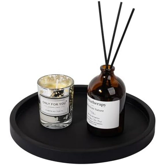 Silicone Bathroom Tray Round Vanity Tray Decorative Soap Holder Kitchen ...