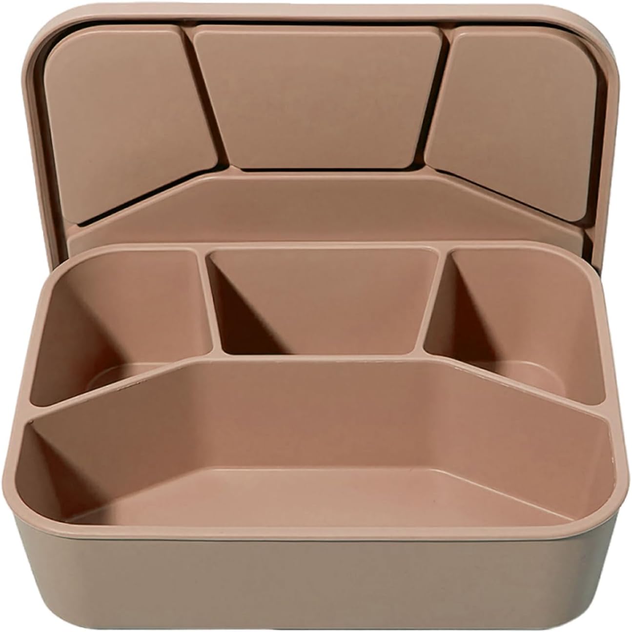 Silicone Bento Box, 4 Compartment Hard-Shell Food Grade Silicone Lunch ...