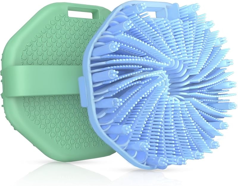 Silicone Body Scrubber 2 Counts, Exfoliating Body Wash Scrubbers ...