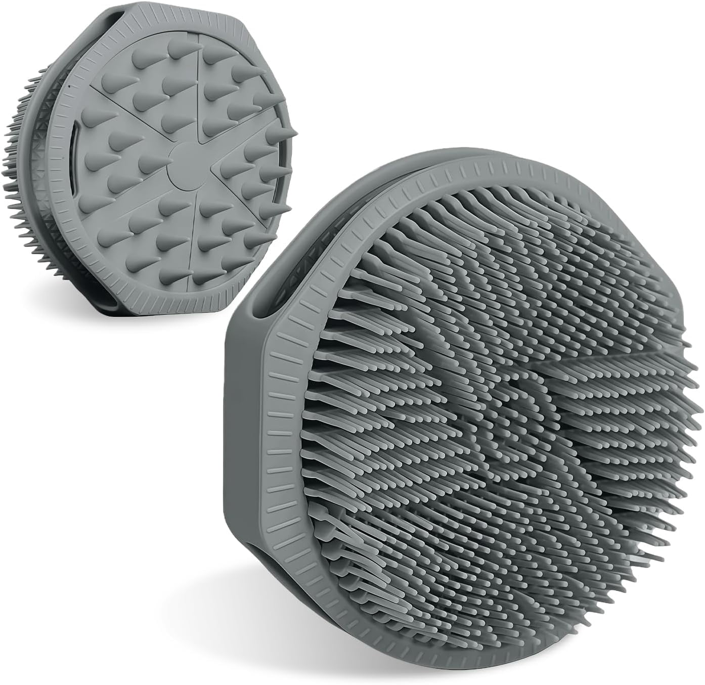 Silicone Body Scrubber, Dual Sided Bath Scalp Massager, 2 in 1 ...