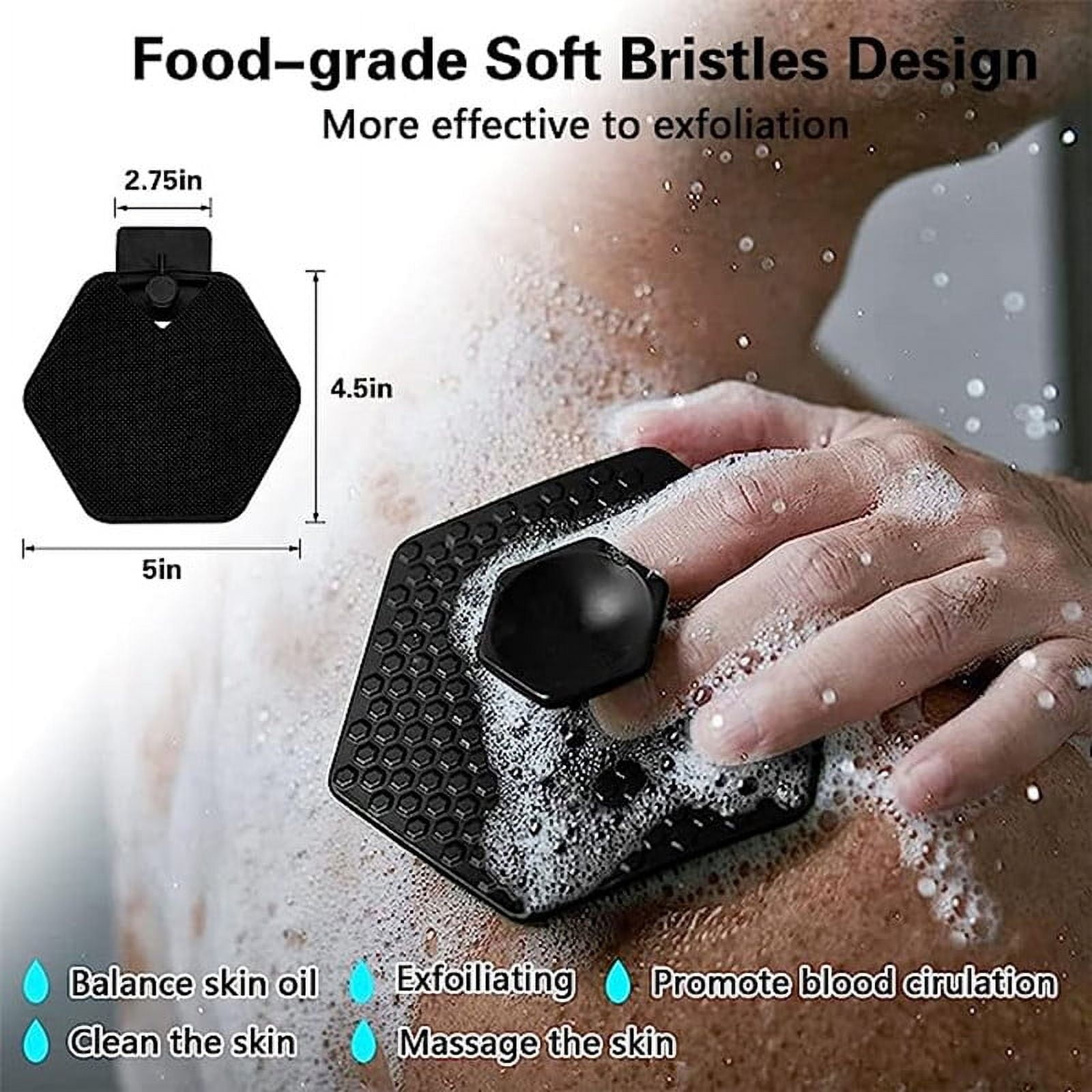 Silicone Body Scrubber, Exfoliating Body Scrubber, Soft Silicone Loofah ...