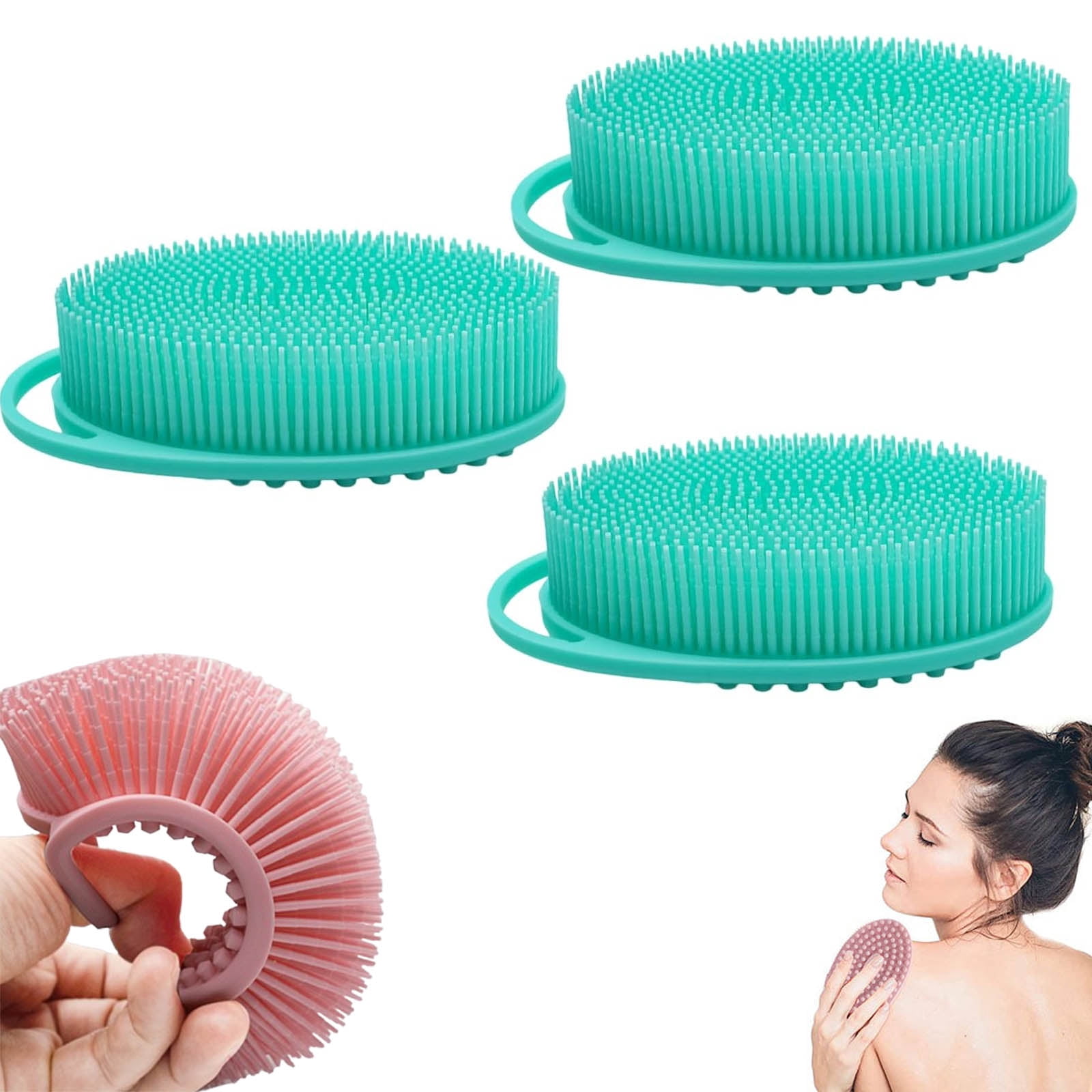 Silicone Body Scrubber Shower,Exfoliating Brush for Sensitive and All ...