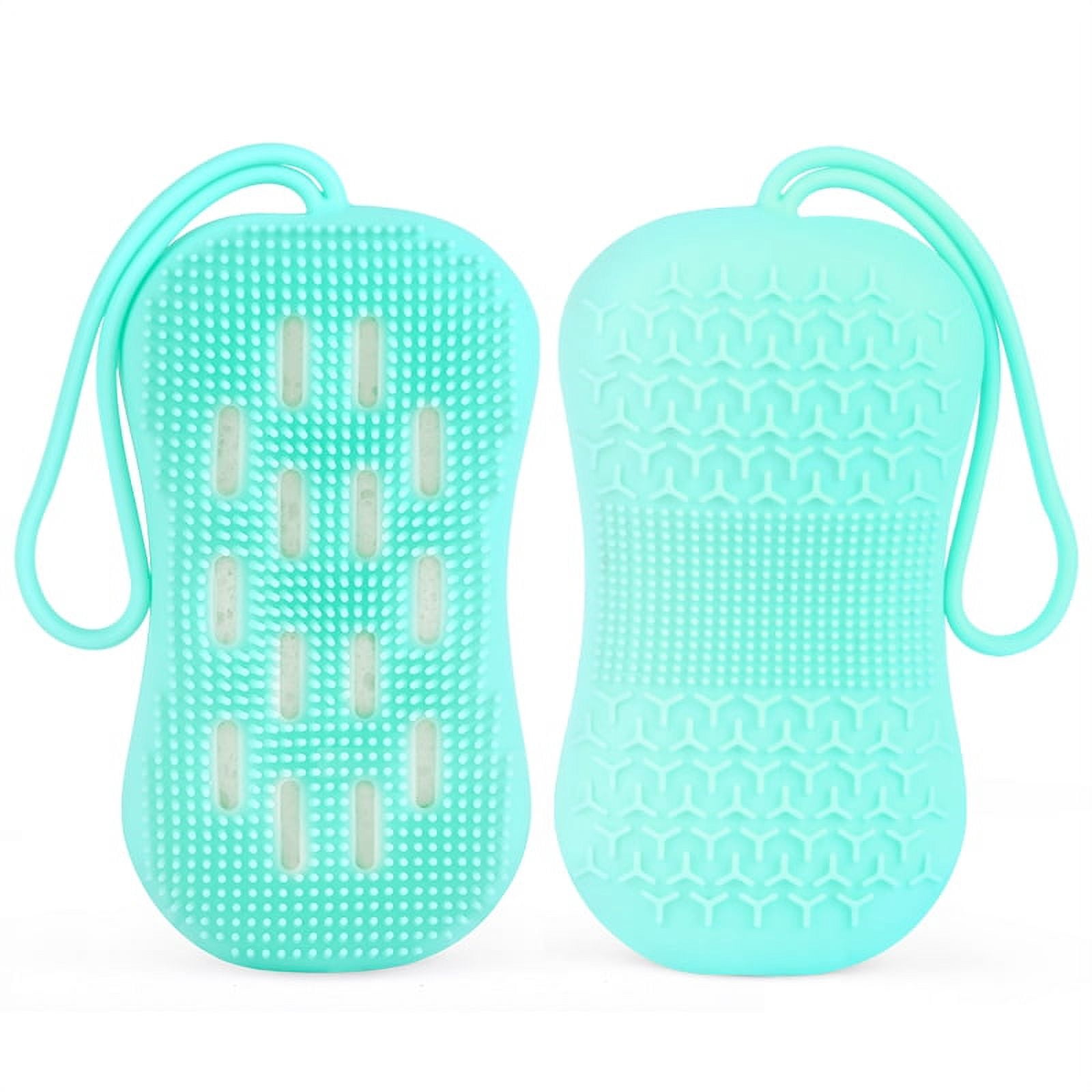 Silicone Body Scrubber Silicone Soap holder Pouch Body Exfoliator ...