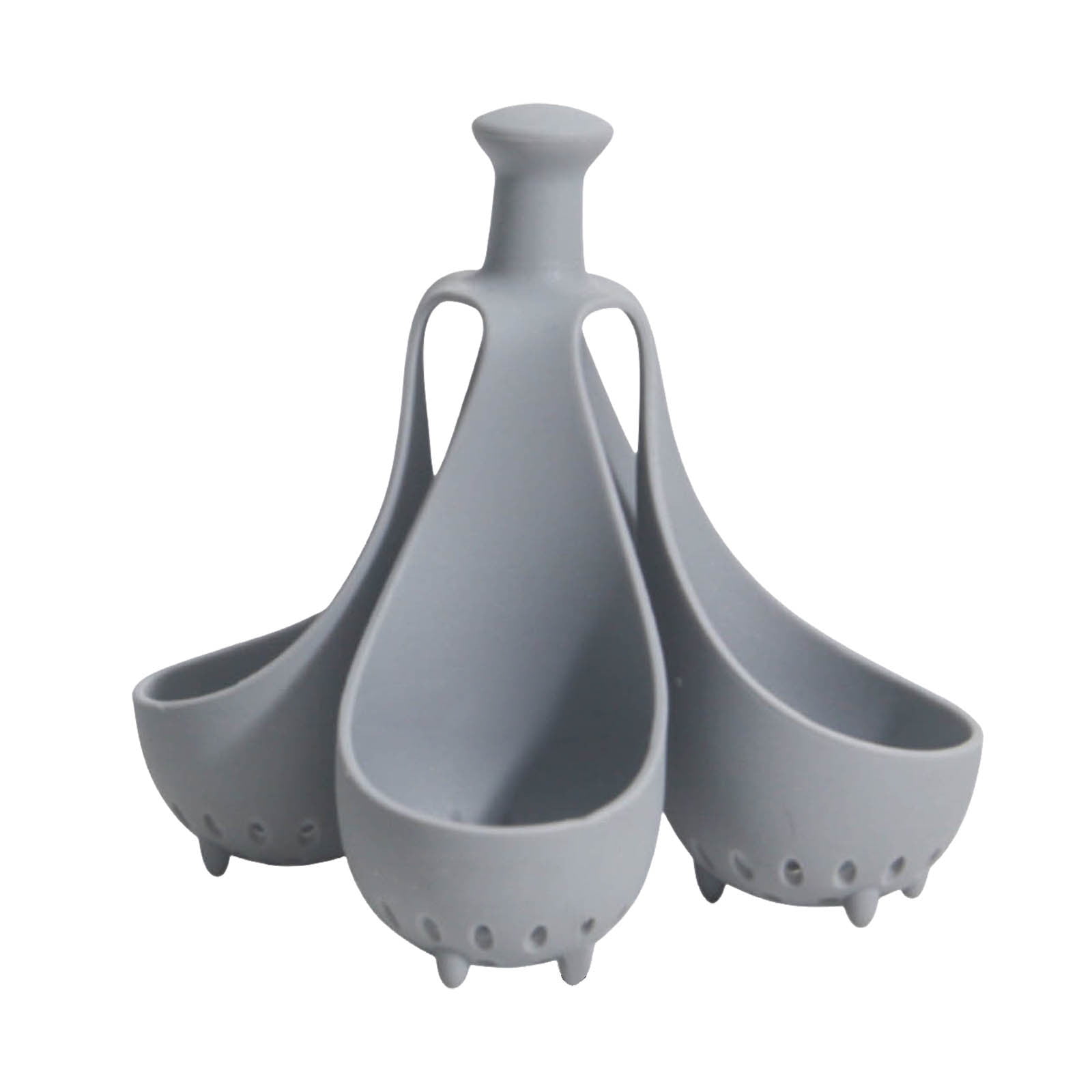 Silicone Boiled Egg Holder Egg Steamer Tray with Anti-Scald Handle ...