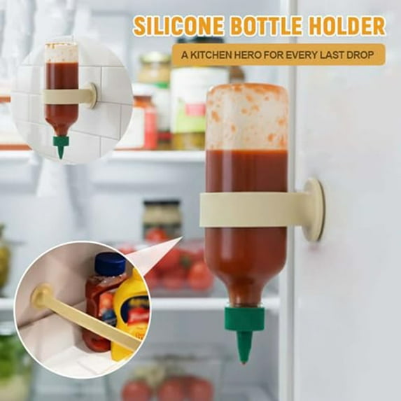 Silicone Bottle Holder Flexible Stand for Upside Down Condiment Storage ...