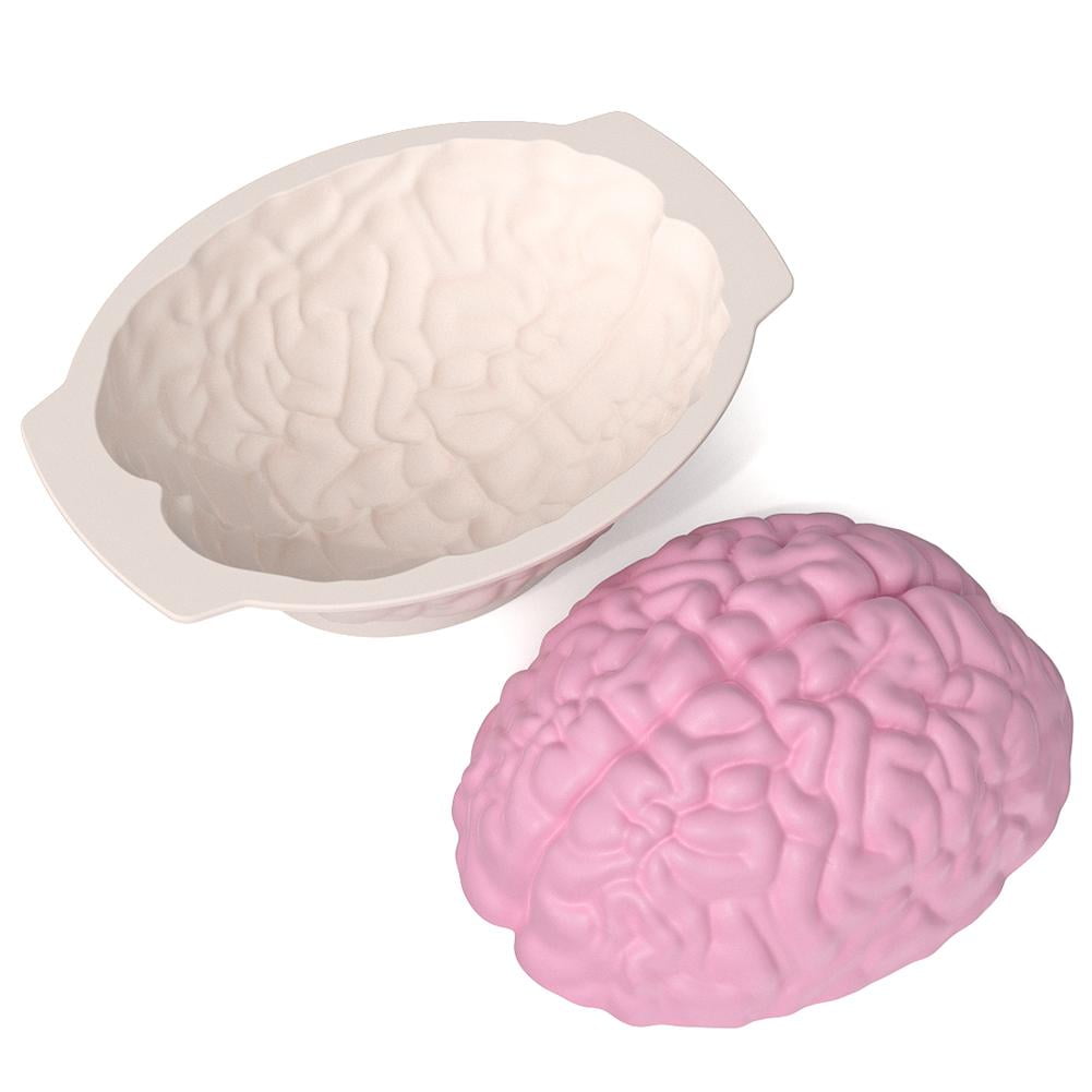 Silicone Brain Mold,Halloween Realistic Human Brain Baking Molds,Large ...