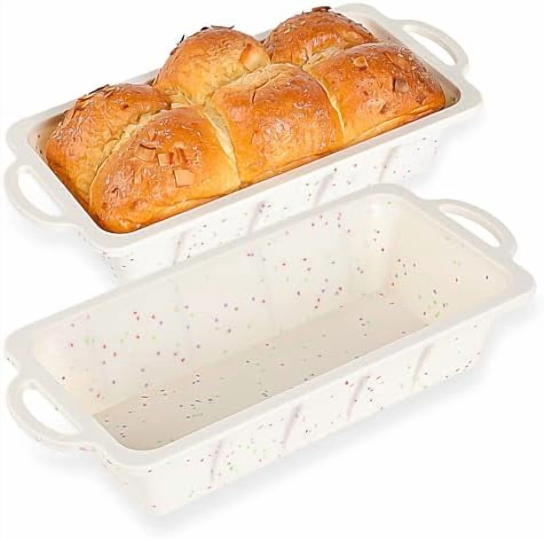 Silicone Bread Loaf Pan with Metal Reinforced Frame, 9.5 x 5 in Non ...