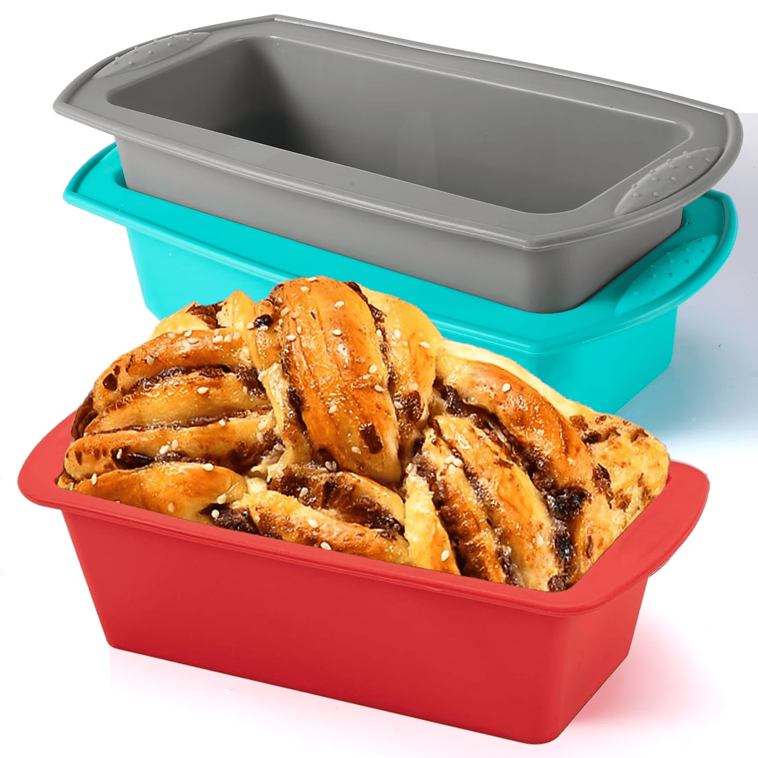 Silicone Bread Pans Bread Loaf Pans for Homemade Bread Meatloaf ...