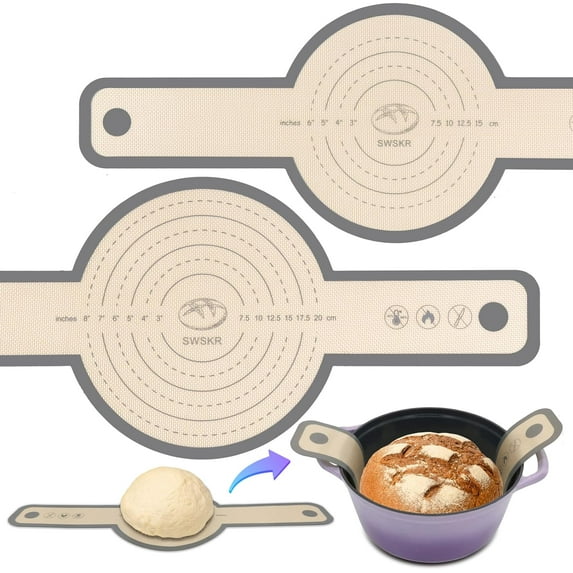Silicone Bread Sling for Dutch Oven, 2 Pcs Non-Stick & no objectional ...