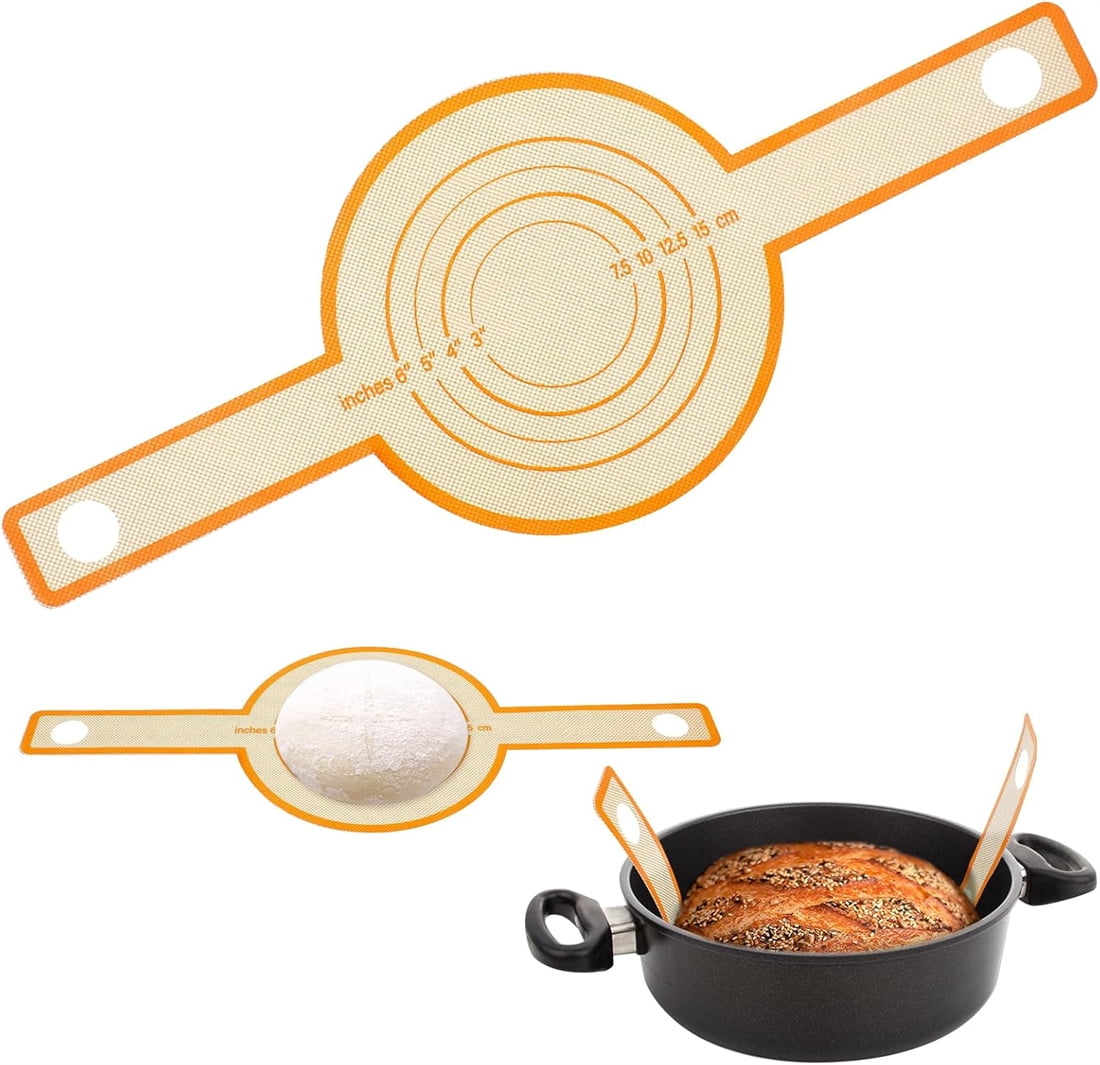 Silicone Bread Sling Oven Baking Mat with Long Handle Non-Stick ...