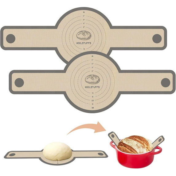 Silicone Bread Sling for Dutch Oven, 2 PCS Non-Stick & Easy Clean ...