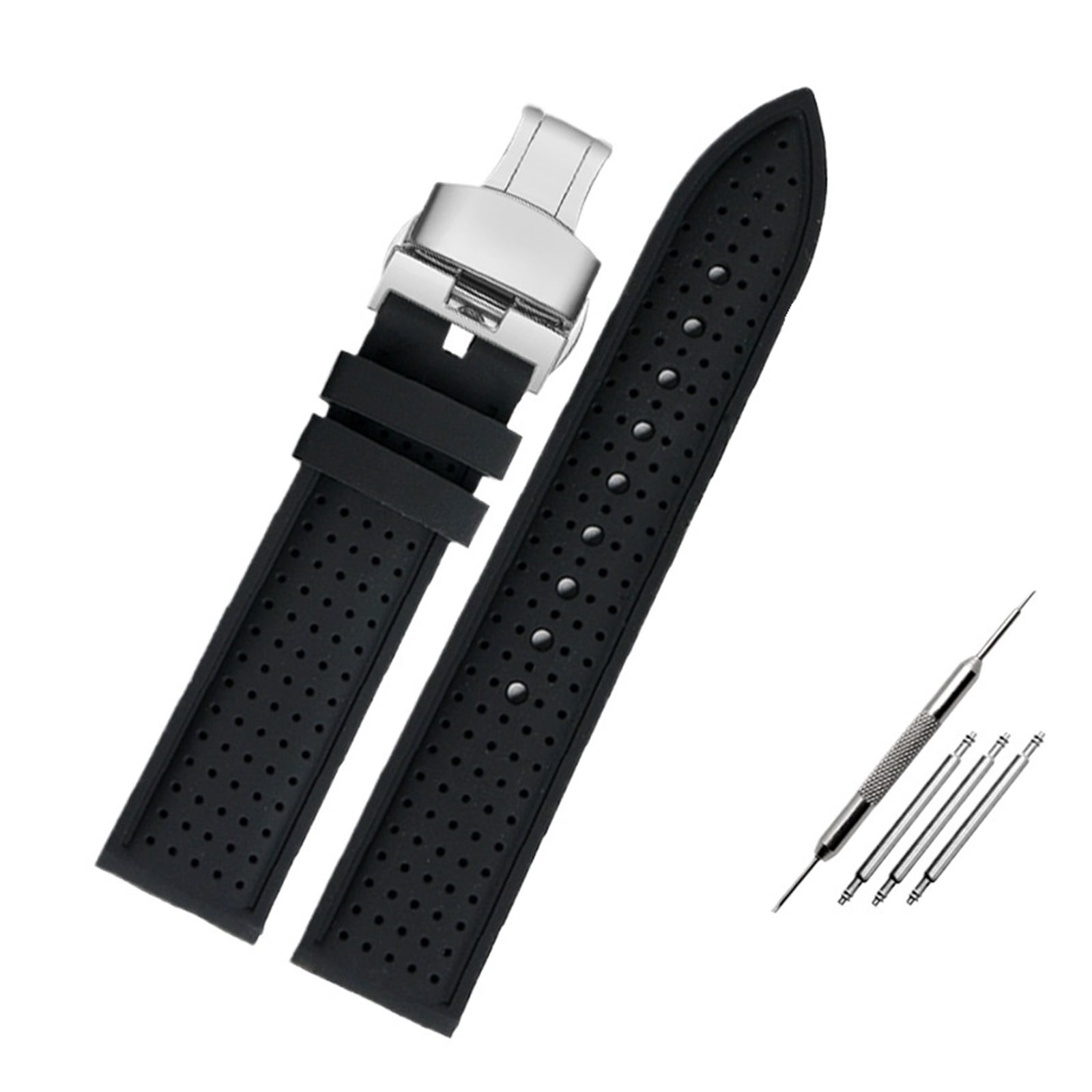 Silicone Breathable Watch band 20 22mm 24 Fit For Casio Fit For MDV-106 ...
