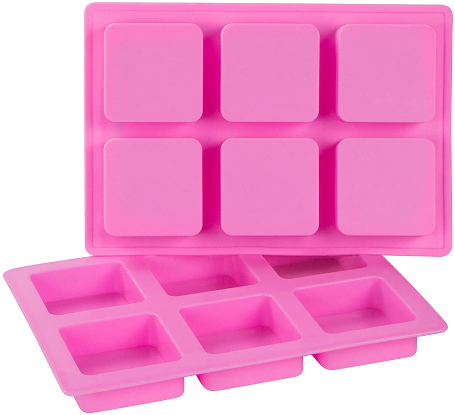Silicone Brownie Pan 2 Pack Square Bar Molds Smore Mold For Baking ...