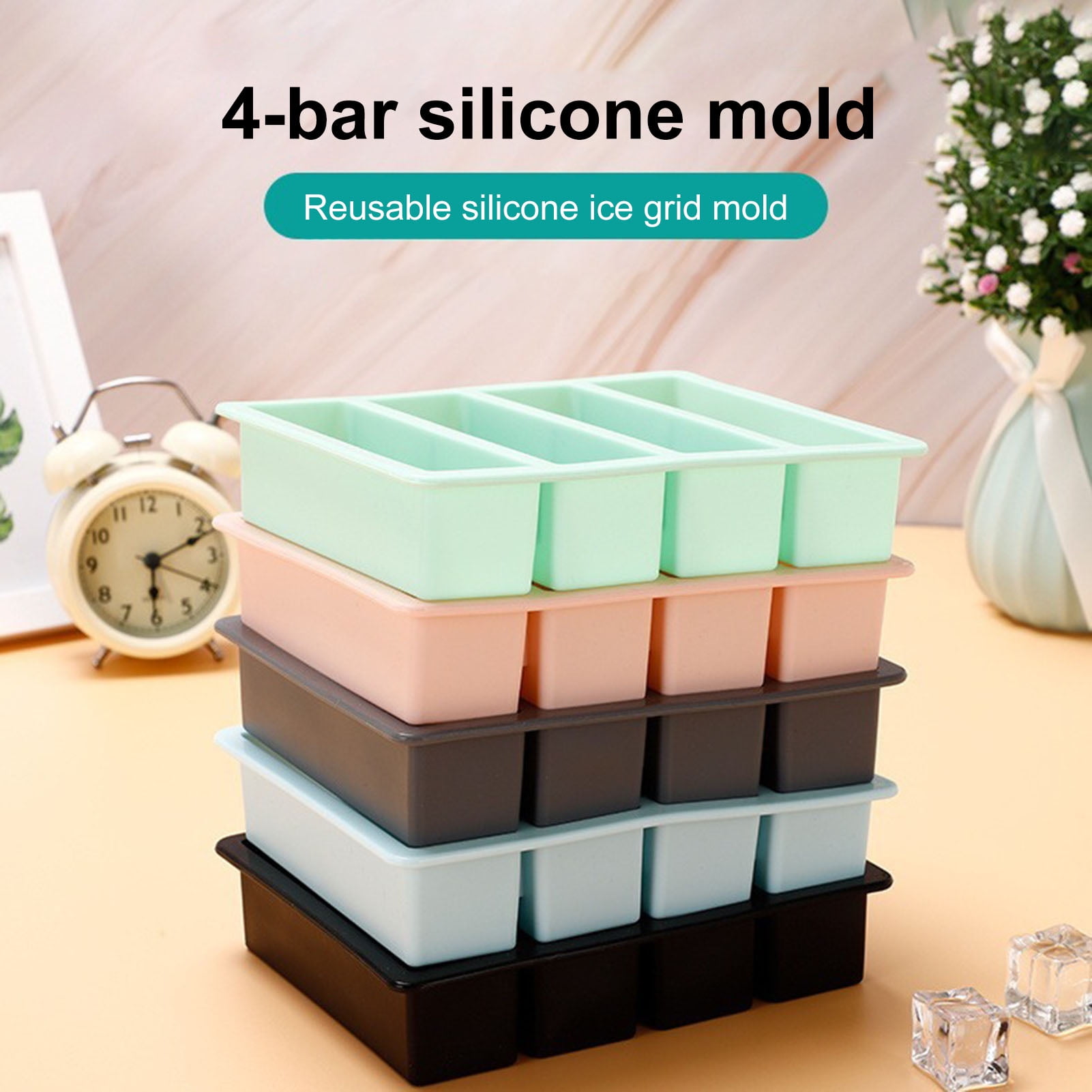 Silicone Butter Mold Tray with Lid Large Butter Maker Non-Stick Butter ...