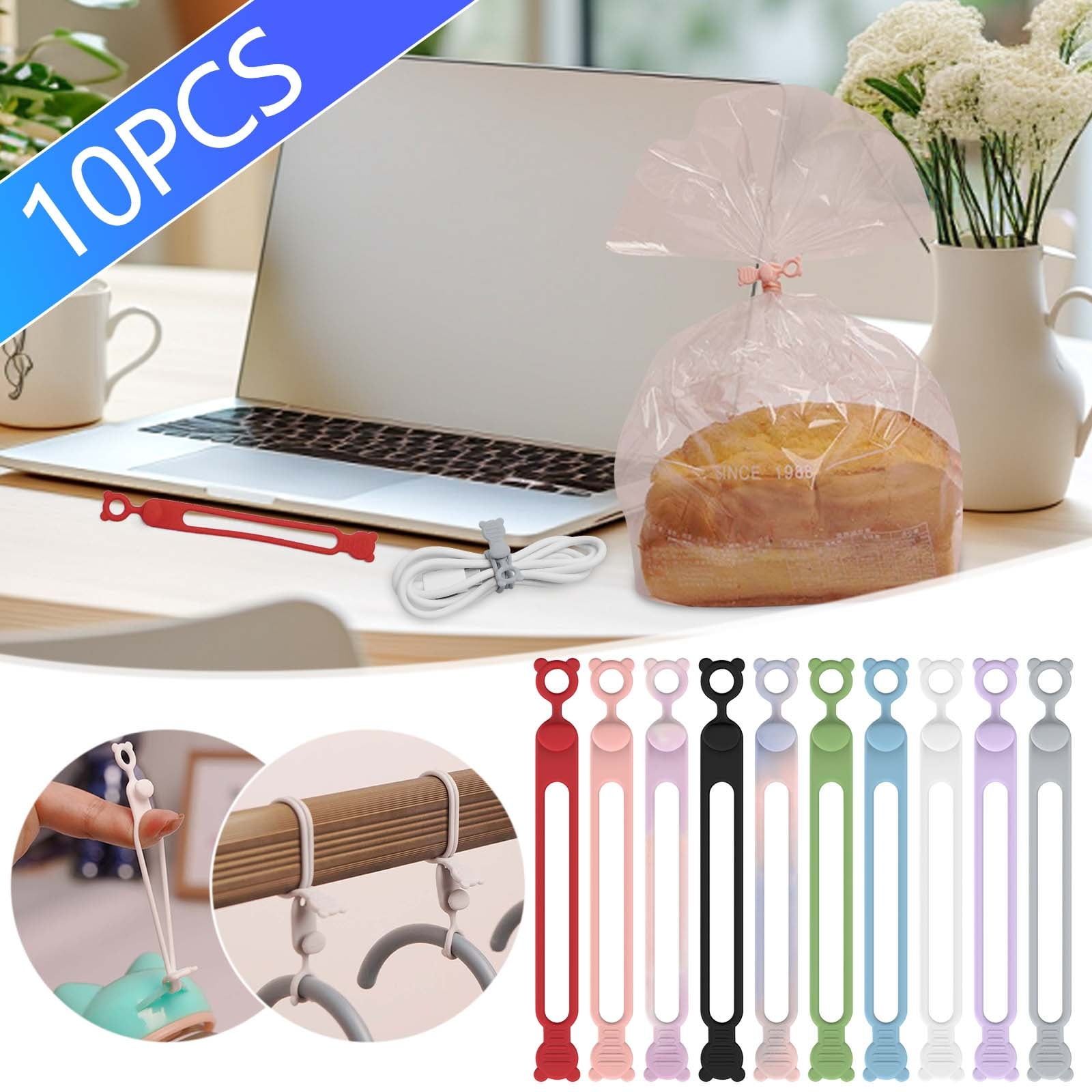 Silicone Cable Organizer , Data Cable Organizer,2024 Upgraded Silicone ...