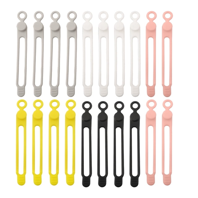 Silicone Cable Ties Multi-Purpose Organizer 5 Colors Reusable Cable ...
