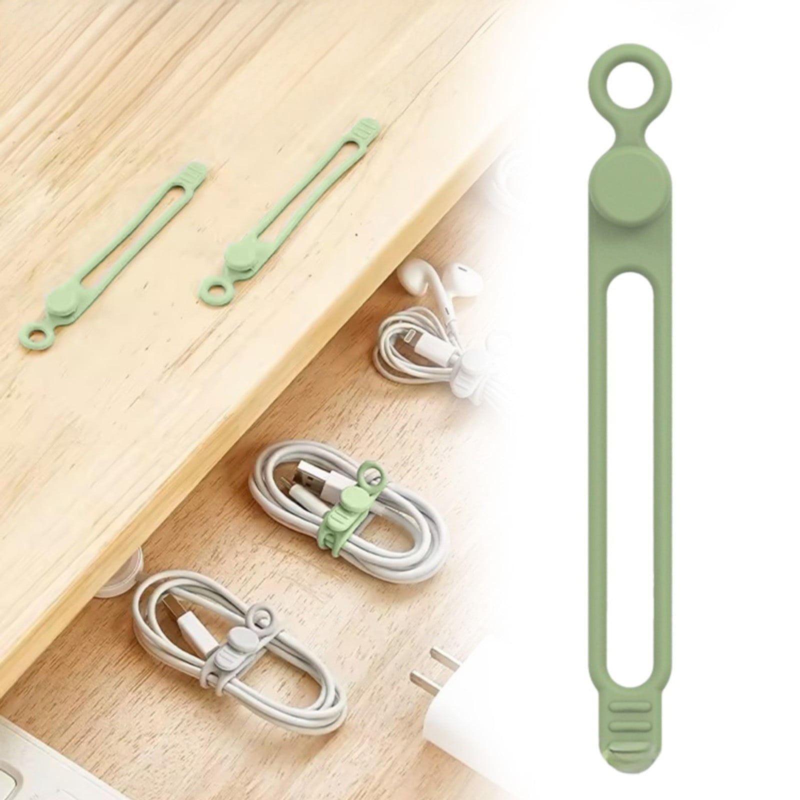 Silicone Cable Ties Reusable Cable Management Organizer Multi Purpose ...