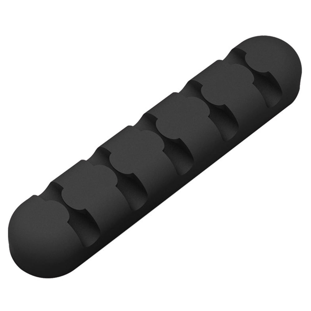 Silicone Cable Organizer for Desk with Buckle Design Black Keeps Cables ...