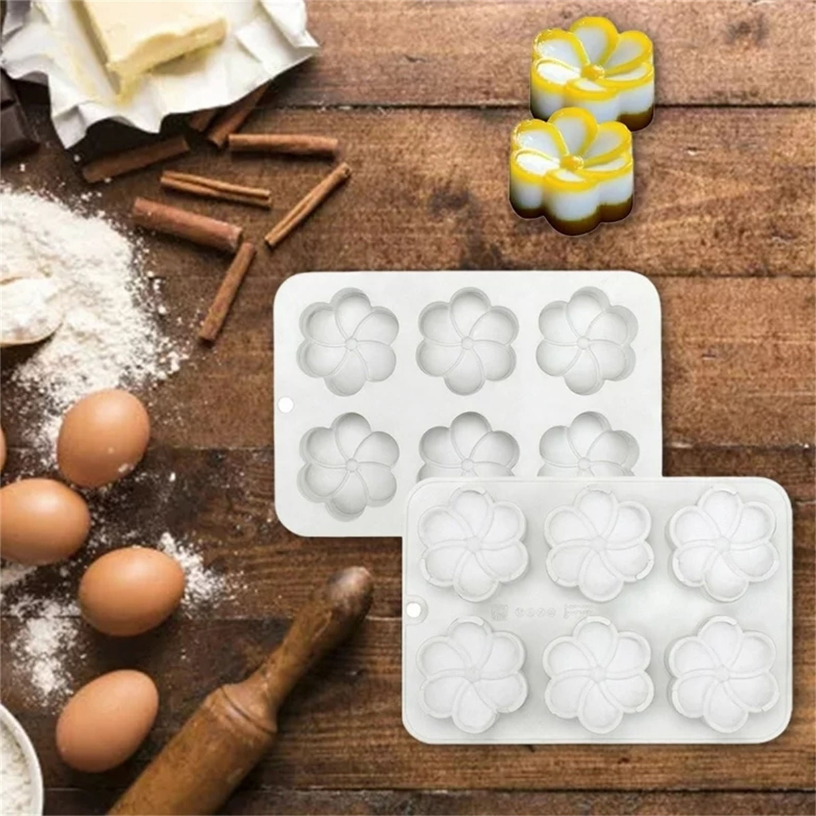 Silicone Cake Dessert Mold, Baking Decorating Tool Small Flower Cake ...