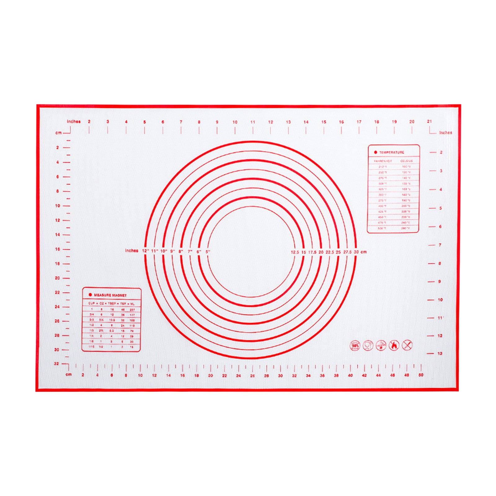 Silicone Cake Mat Non Stick Baking Mat Fondant Mat Dough Rolling Mat ...