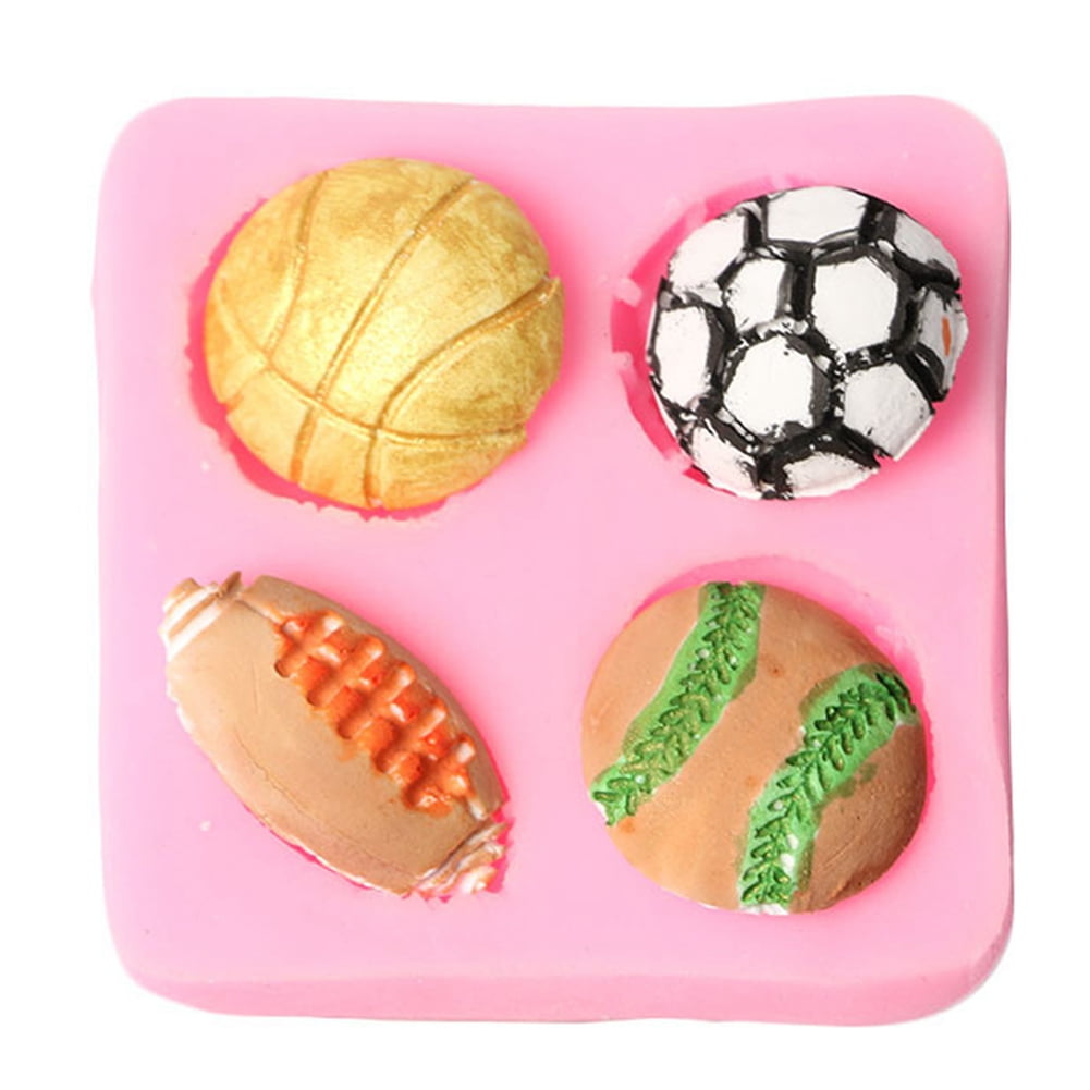 Silicone Cake Mold Football Baseball Sports Ball Pattern Chocolate ...