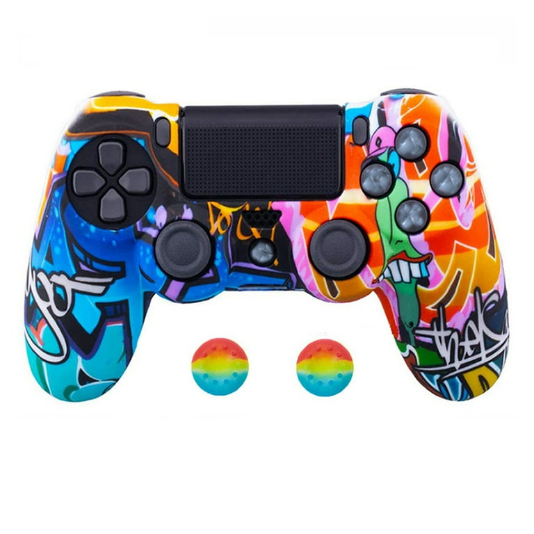 Silicone Camo Protective Skin Cover Non slip Rocker Caps for Dualshock 4 PS4 DS4 Pro Slim Controller Thumb Grips Joystick Caps