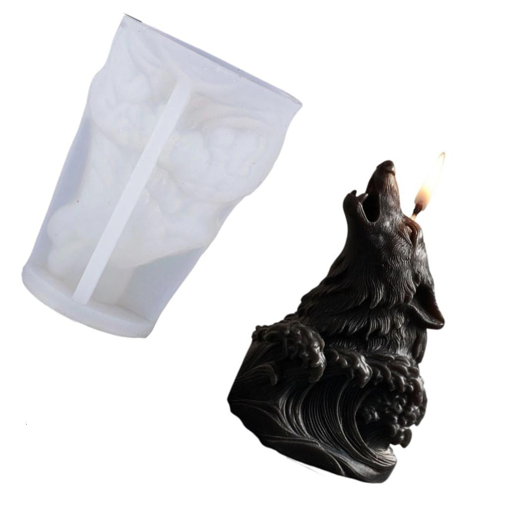 Silicone Candle Making Molds,Wolf Head Epoxy Resin Casting Mold ...