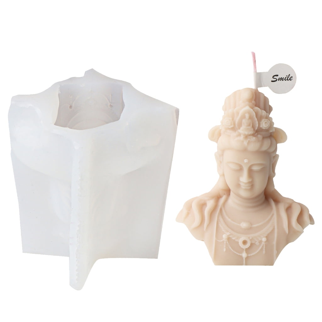 Silicone Buddhas Statue Mold Cake Chocolate Making Tool Gypsum Soap ...