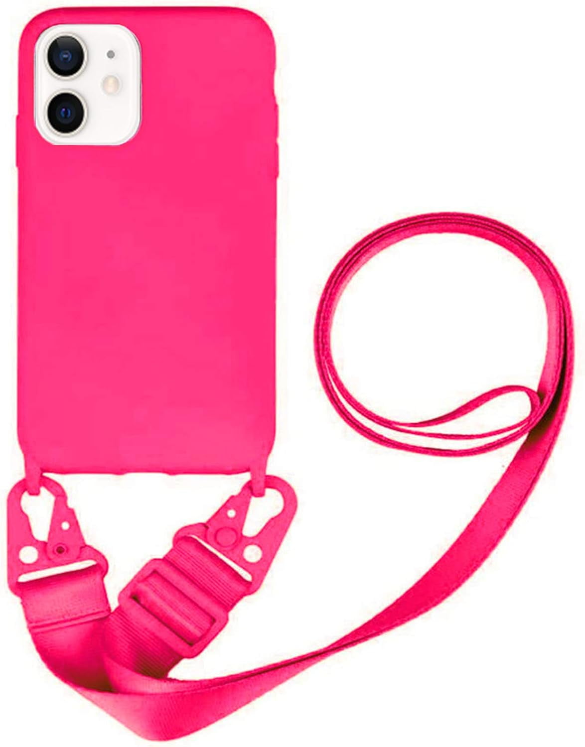 Silicone Case Compatible with iPhone 12 Mini, Adjustable Crossbody ...