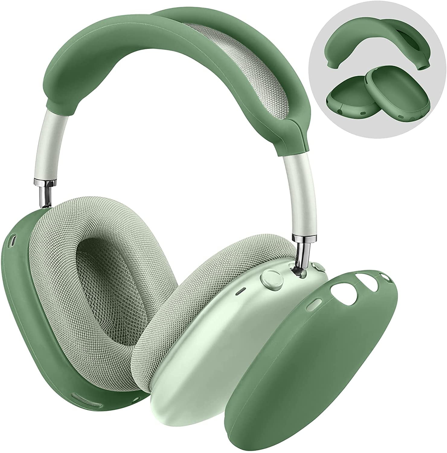 Silicone Case Cover for AirPods Max Headphones, Anti-Scratch Ear Cups ...