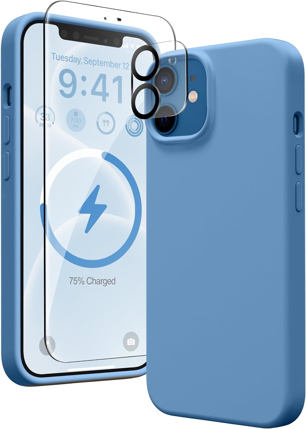 Silicone Case Designed for Apple iPhone 11 Liquid Silicone Case, 3 in 1 ...