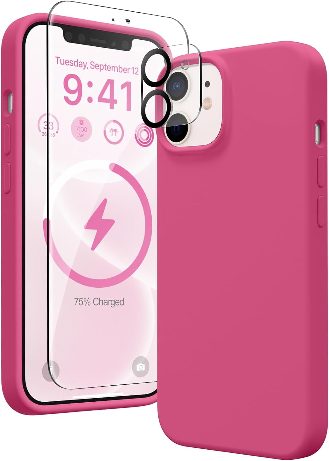 Silicone Case Designed for Apple iPhone 11 Liquid Silicone Case, 3 in 1 ...