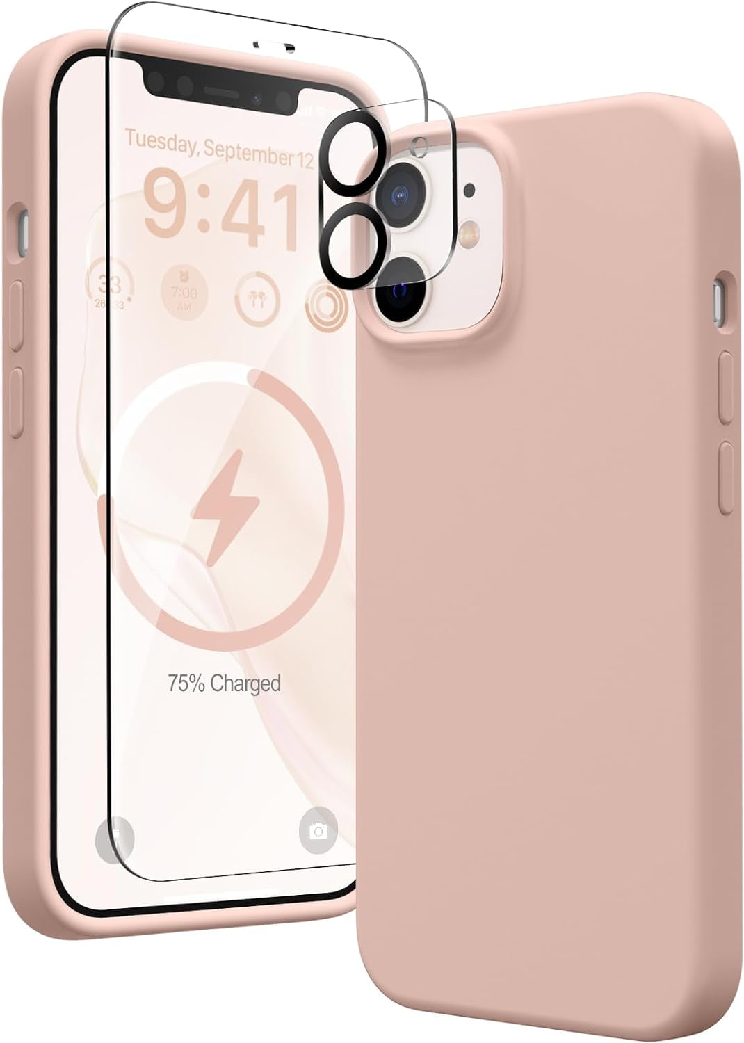 Silicone Case Designed for Apple iPhone 11 Liquid Silicone Case, 3 in 1 ...