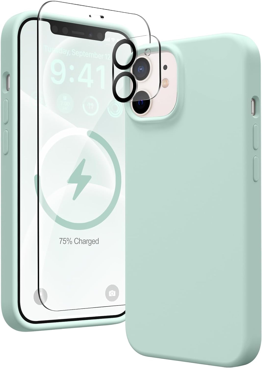 Silicone Case Designed for Apple iPhone 12 Mini Liquid Silicone Case, 3 ...