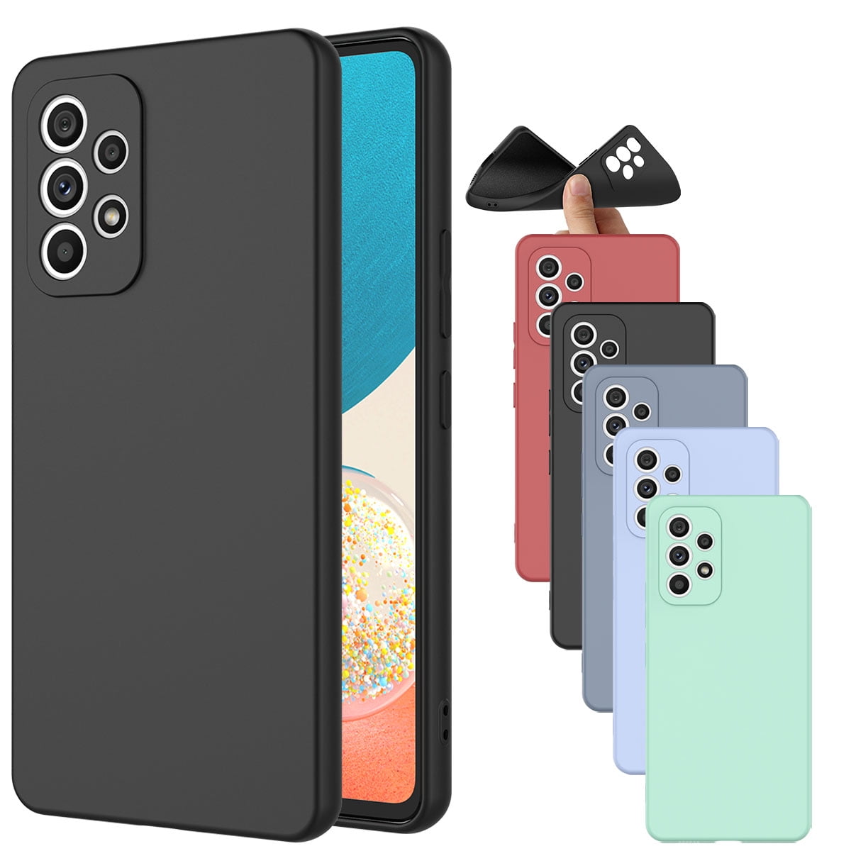 Silicone Case for Samsung Galaxy A54 5G, Tekcoo Liquid Gel Rubber Case ...