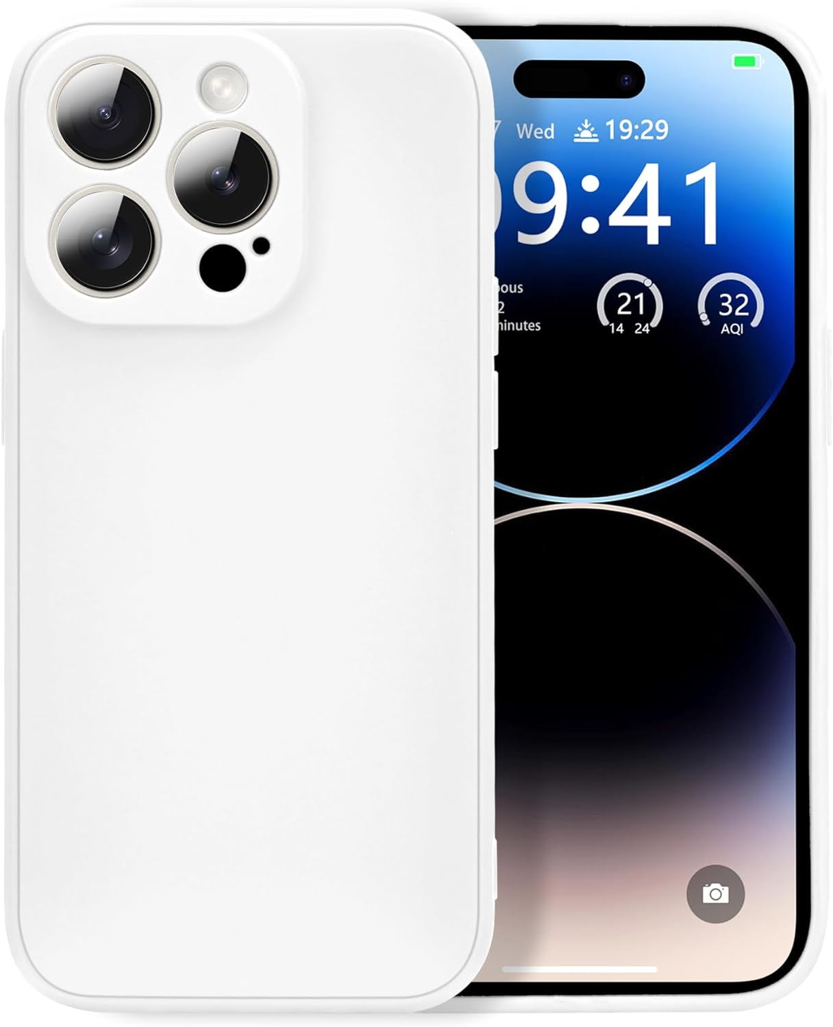 Silicone Case for iPhone 13 Pro Max 6.7 Inches, Fine Hole Scratch Proof ...