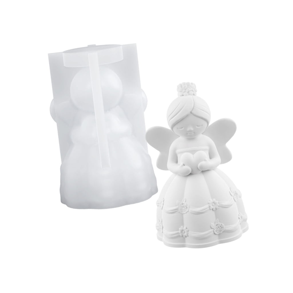 Silicone Casting Mold 3D Princess Angel Statue DIY Art Craft Project ...