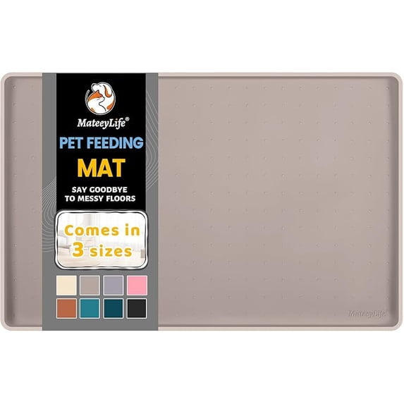 Silicone Cat & Dog Food Mat for Floors Waterproof, Anti-Slip Dog Bowl ...