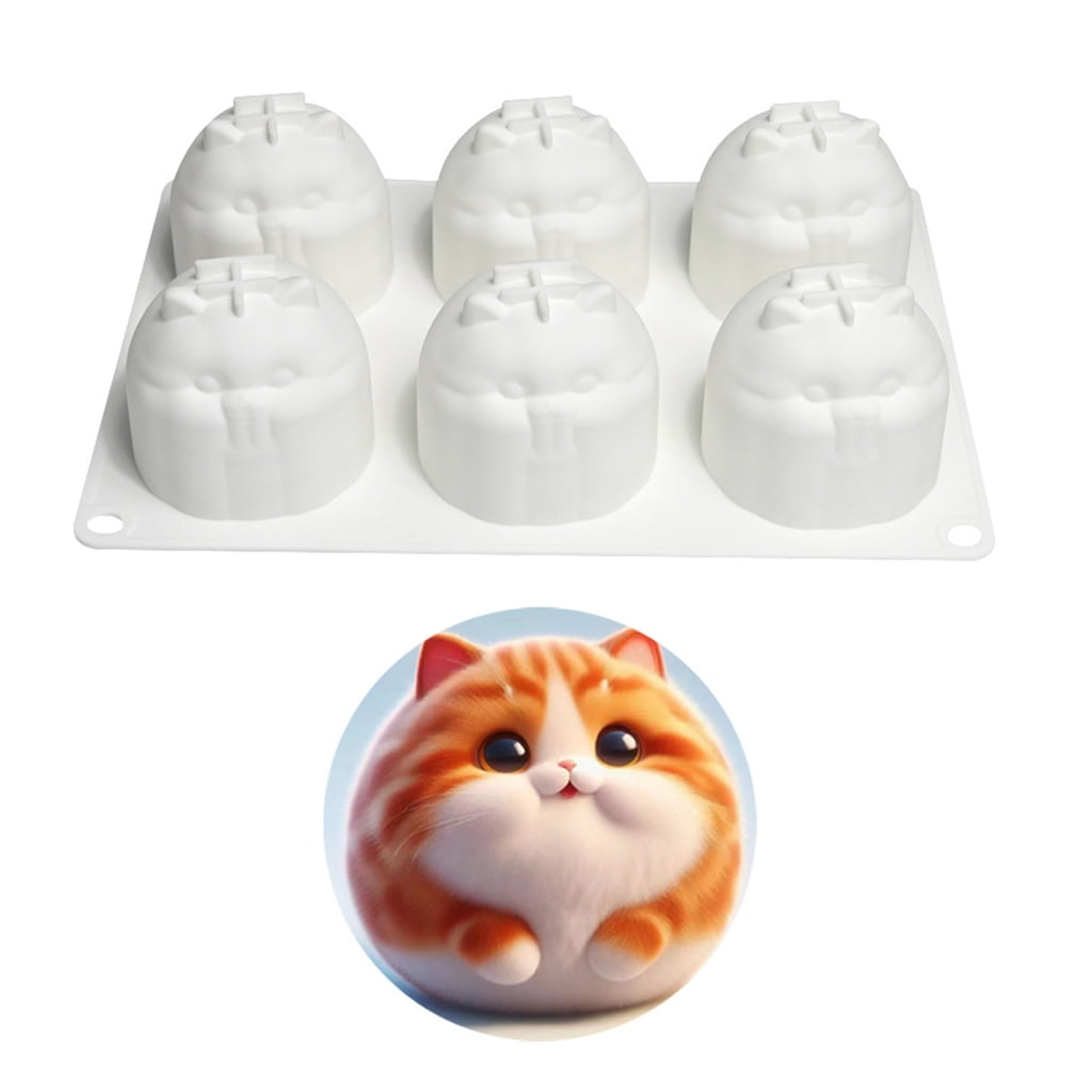 Silicone Cats Chocolate Molds Elegant Cats Squeeze Toy Silicone Molds ...