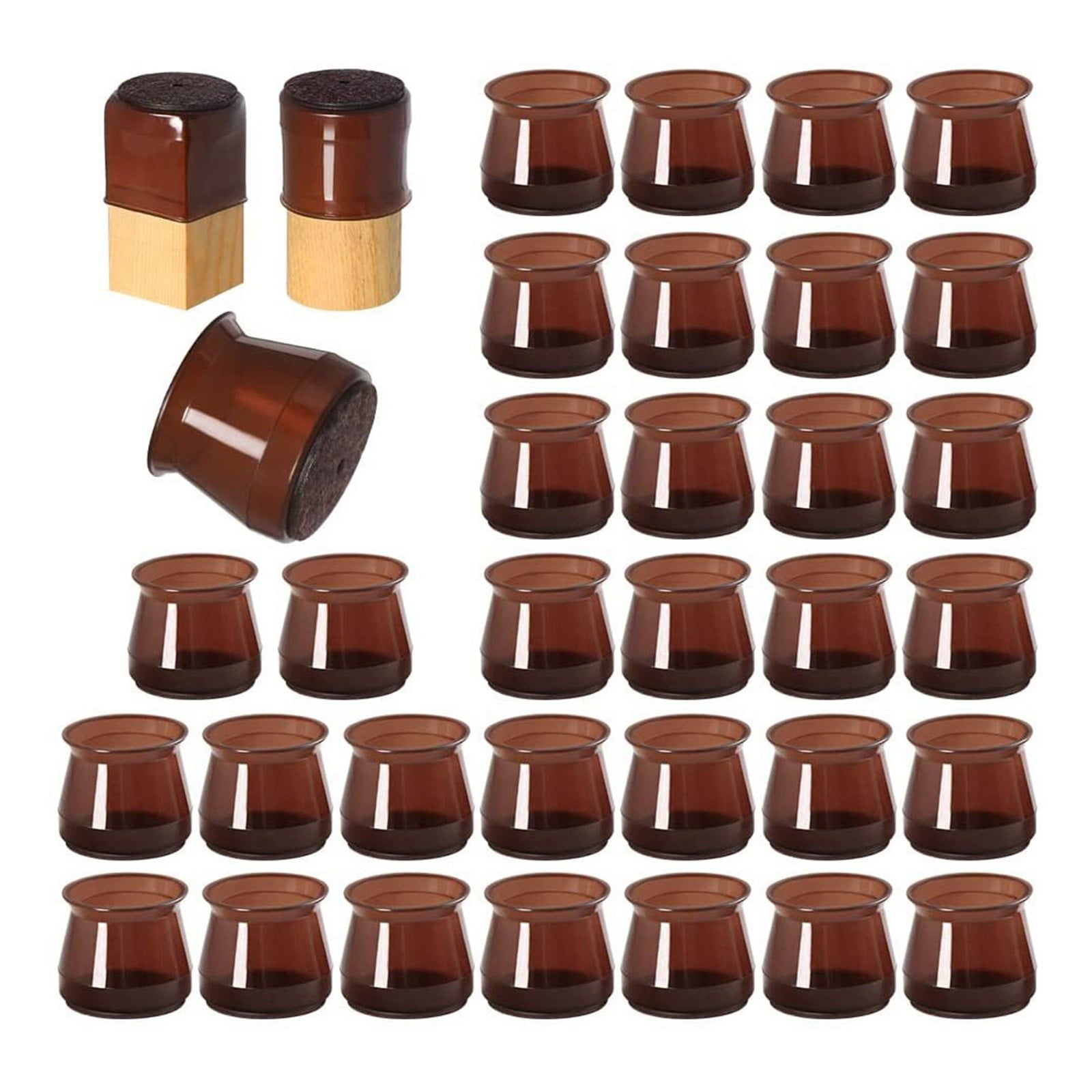 Silicone Chair Leg Floor Protectors For Hardwood Floors Brown Bottom ...
