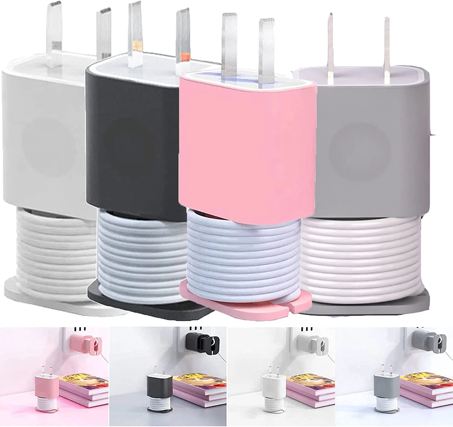 Silicone Charger Protectors, for 20w/18w Data Cable Winder Charger ...