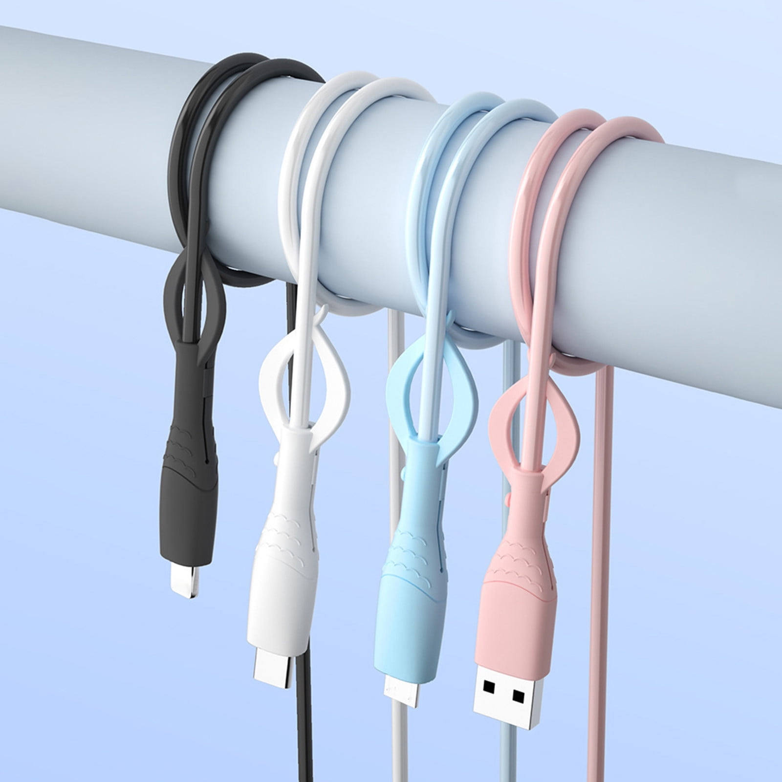 Silicone Charging Cable Protector Cover 3-Pack | Data Cable Head Sleeve ...
