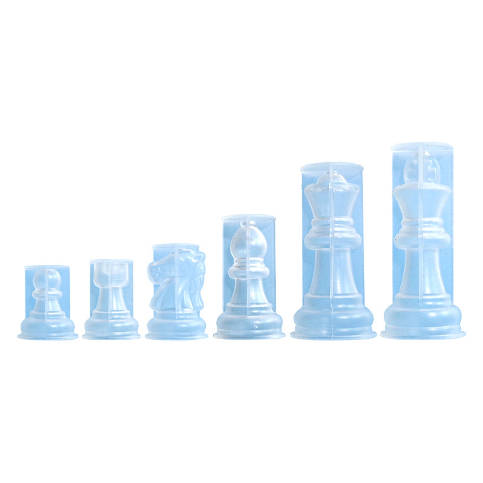 Silicone Chess Piece Molds Chess Resin Mold Set Chess Board Game Mould ...