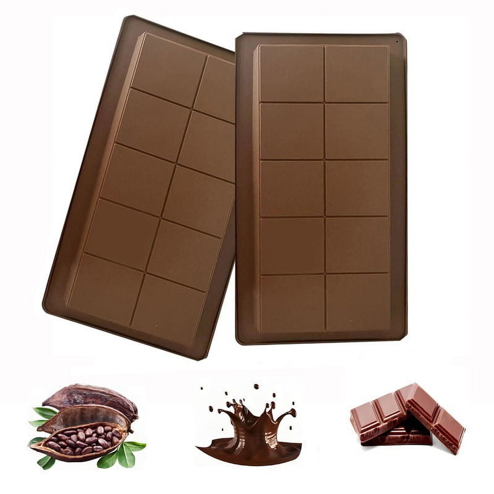 Silicone Chocolate Bar Mold | Flexible Nonstick Candy Bar Maker | Multi ...