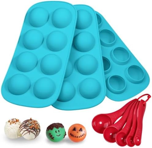 Silicone Chocolate Candy Molds, Round Sphere Baking Molds for Cordial ...